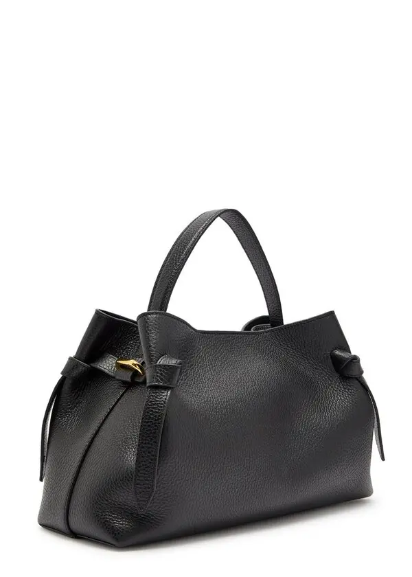 Yuzefi Gyoza Grained Leather Tote - Black