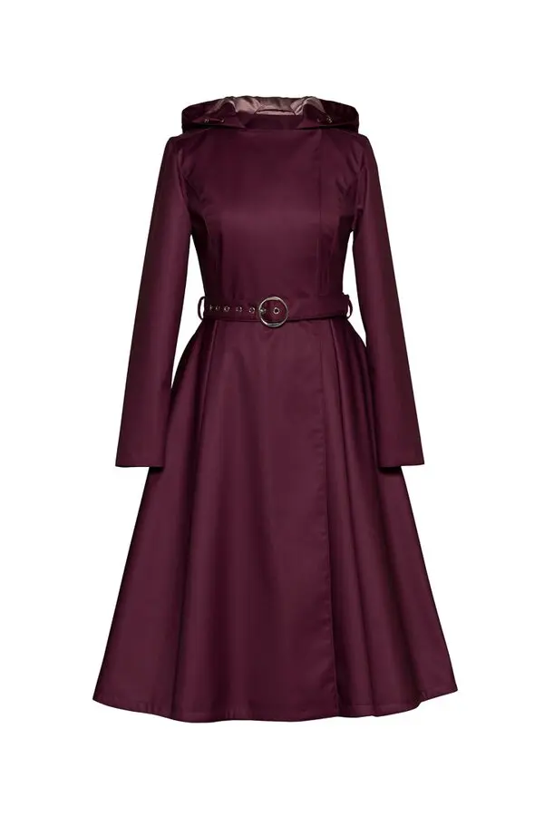 RAINSISTERS Double-breasted Trench Coat - Red