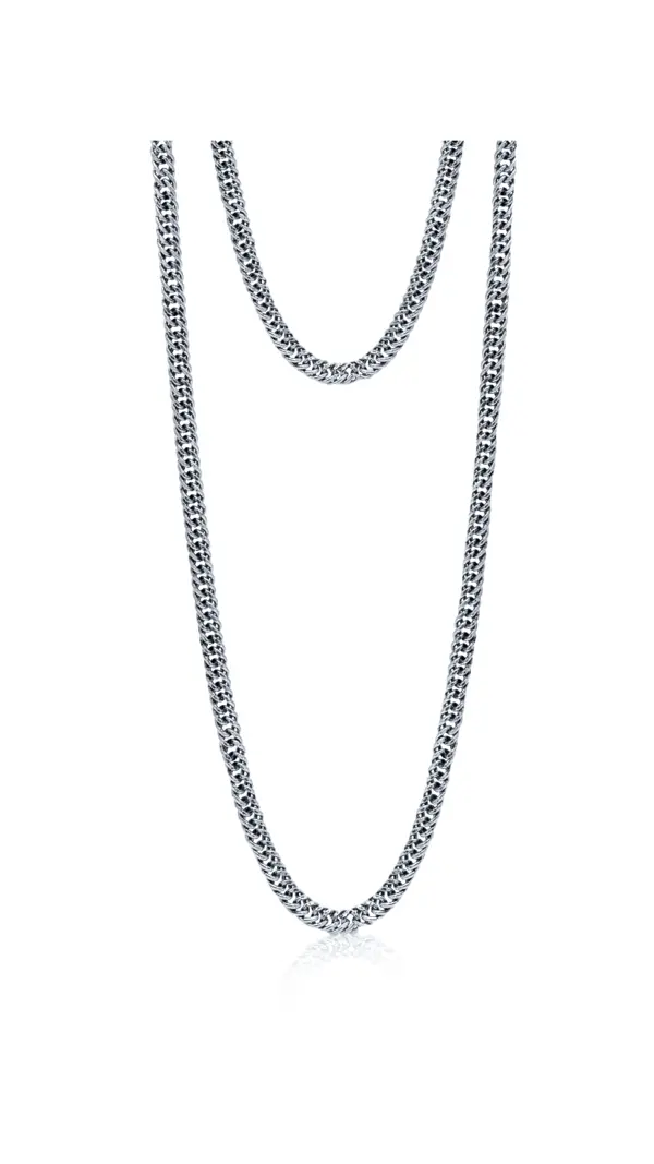 BAYEMEYC Due Chain Necklace - Silver