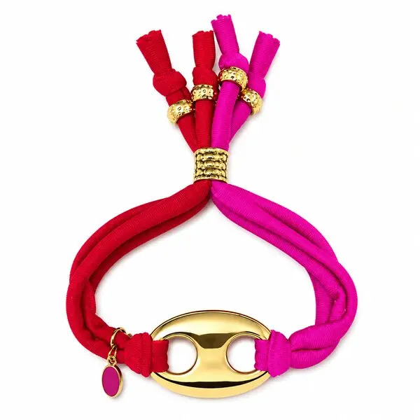 Persia Donà Jewelry Red / Blue Giant Bubble X Stretchy Bracelet Red - Red/blue