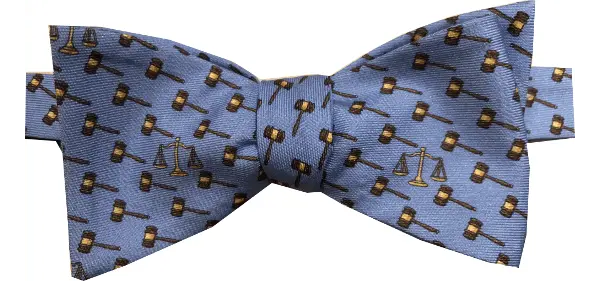 LAZYJACK PRESS Trust Me I'm A Lawyer Bow Tie - Blue