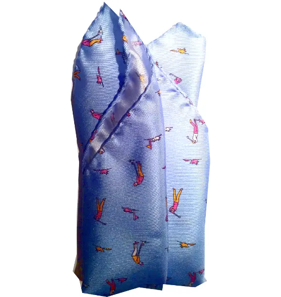 LAZYJACK PRESS Foreplay Pocket Square - Blue