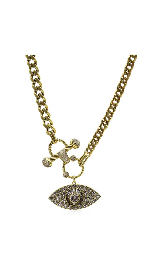 BAYEMEYC Afrodite Plated Eye Necklace