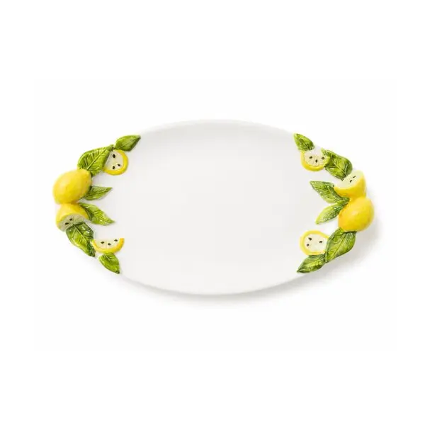 CHERRY PIE FARMHOUSE Italian Handpainted Lemon Platter