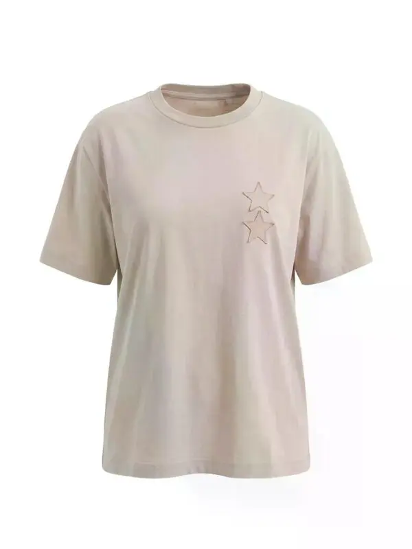 ICON DENIM LOS ANGELES Star-patch T-shirt - Neutrals