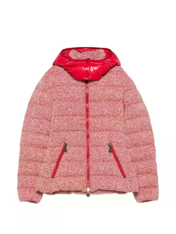 Moncler Quilted Hooded Jacket - Red