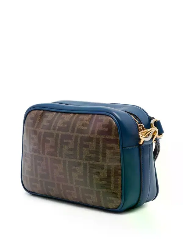 Fendi 2010-2026 Zucca Coated Canvas Ff Logo Camera Bag Crossbody Bag