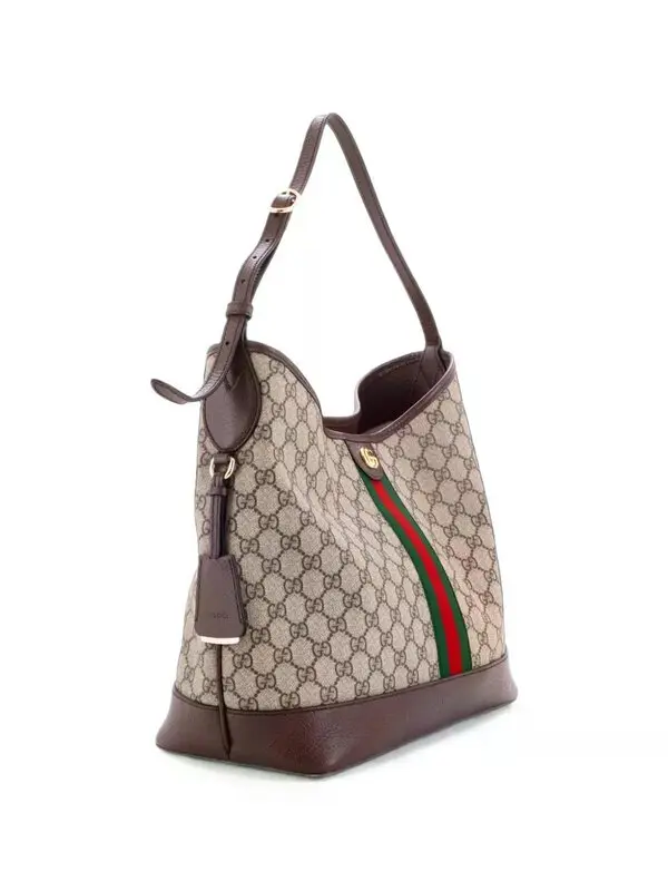 Gucci Ophidia Gg Coated Canvas Large Hobo Shoulder Bag