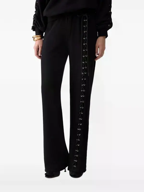 Liu Jo Lace-up Sweatpants - Black