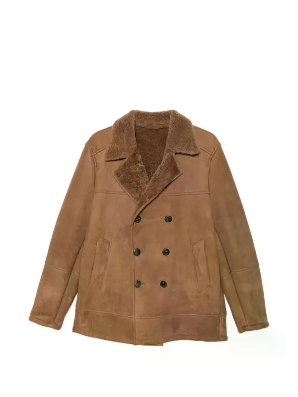 Boglioli Leather Double-breasted Jacket