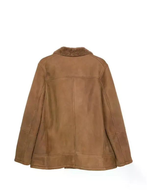 Boglioli Leather Double-breasted Jacket