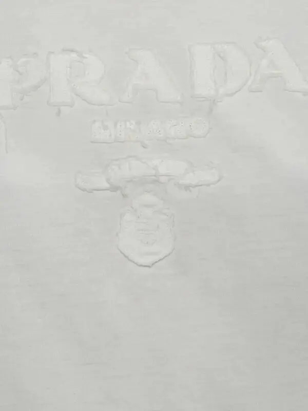 Prada 2022 Logo Appliqué Distressed T-shirt