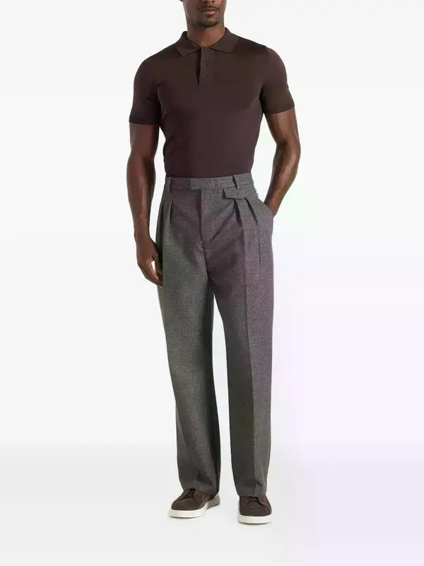 Manière De Voir Pierre In Dark Twin-pleat Tailored Pants