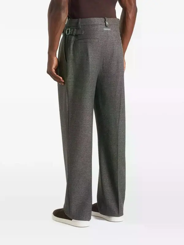 Manière De Voir Pierre In Dark Twin-pleat Tailored Pants
