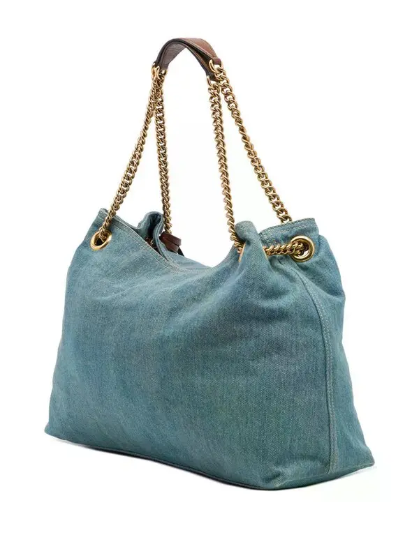 Gucci 2016-2026 Medium Denim Soho Chain Tote Bag