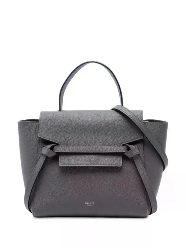 Celine Nano Grained Calfskin Belt Bag Satchel - Grey