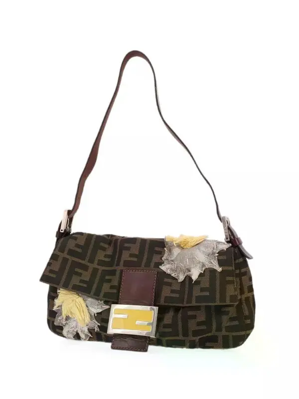 Fendi Baguette Logo-print Handbag - Brown