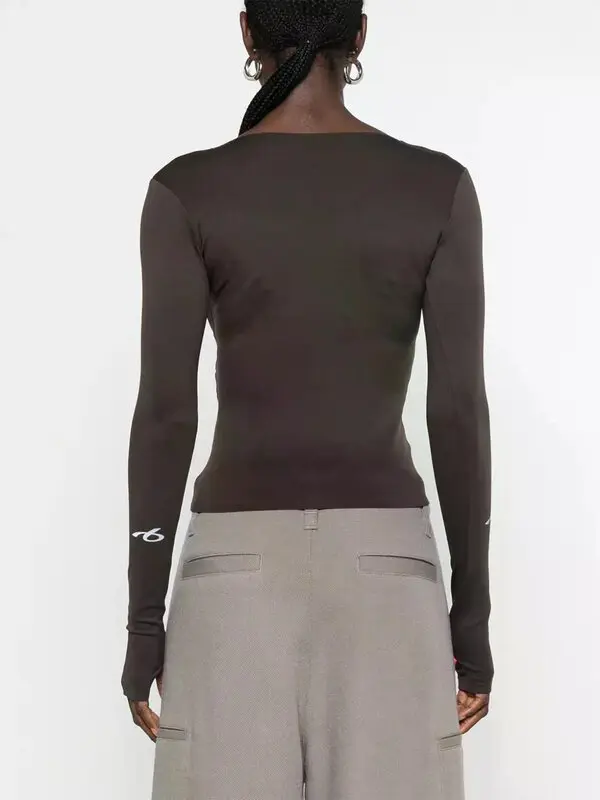 Balenciaga Contrast-piped Logo-print Top