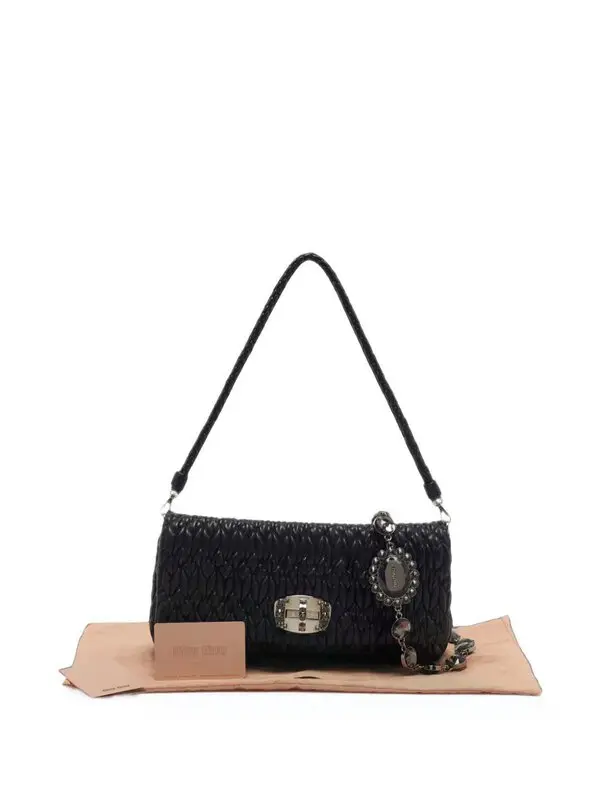 Miu Miu Crystal-embellished Matelassé Shoulder Bag