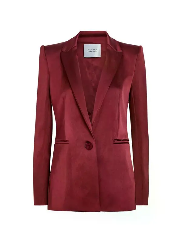 Galvan Satin Single-breasted Blazer