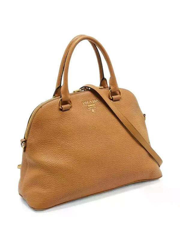 Prada Vitello Leather Dome Satchel Bag