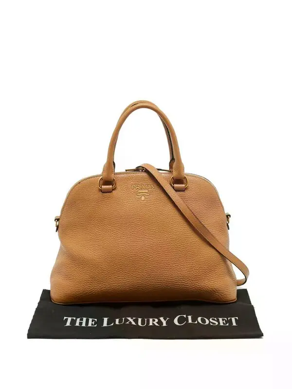 Prada Vitello Leather Dome Satchel Bag