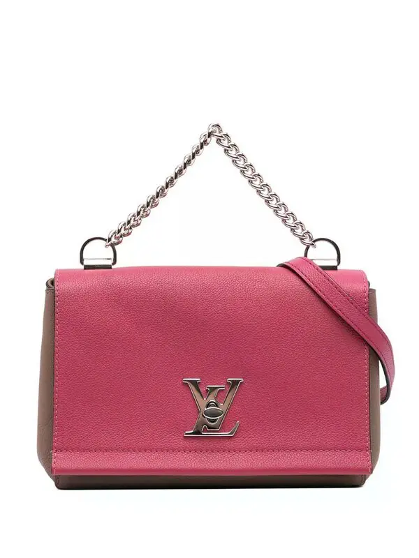 LOUIS VUITTON 2021-2026 Bicolor Leather Lockme Ii Bb Satchel