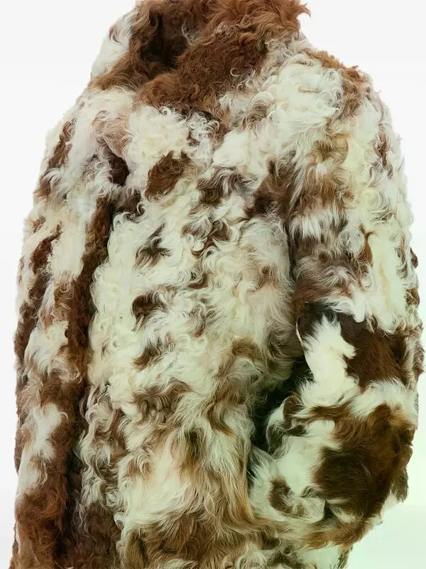 MARTHA LOUIS Cow-print Shearling Jacket