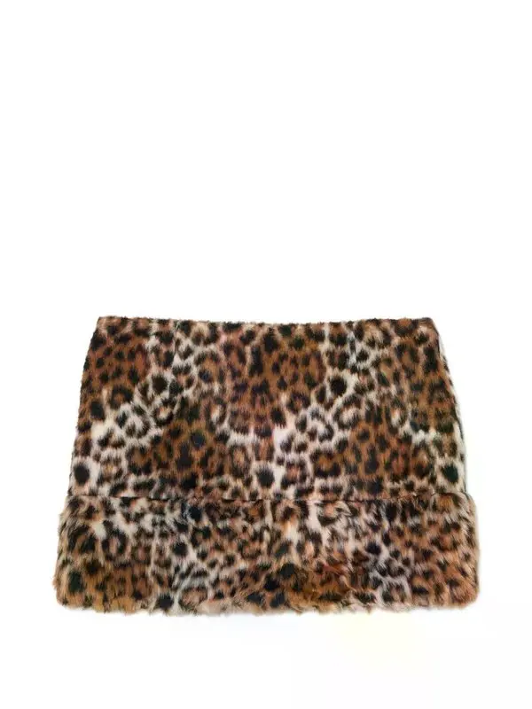 Marc Jacobs Faux-fur Leopard-print Skirt