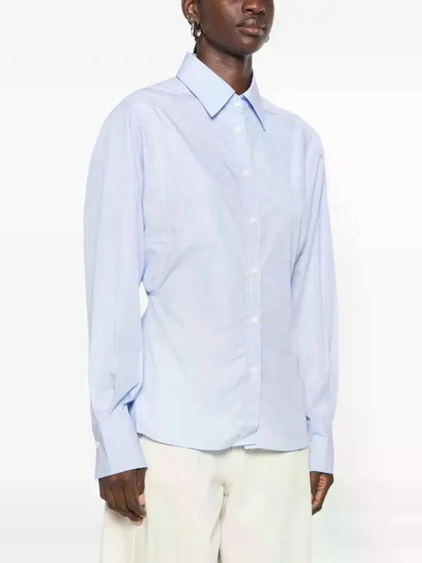 Closed Pleated-back Cotton Shirt