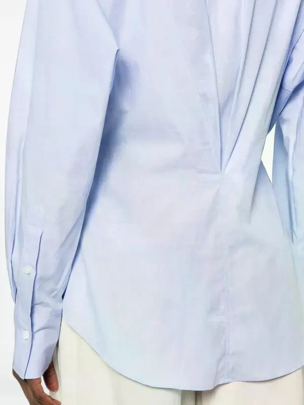Closed Pleated-back Cotton Shirt