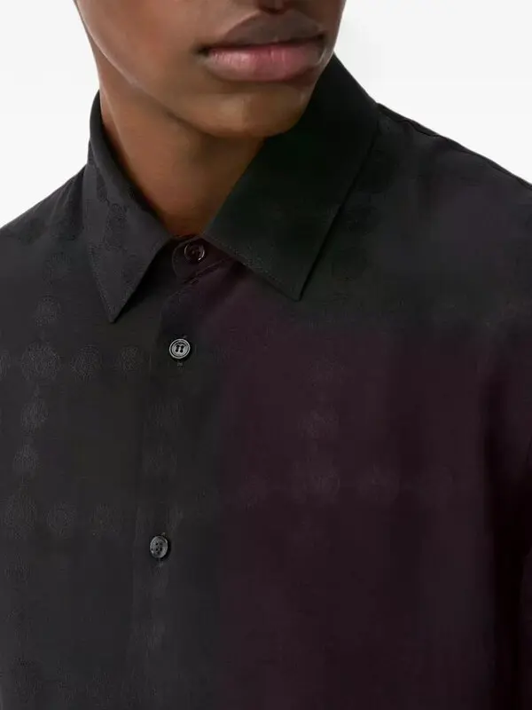 Versace Jacquard Silk Crêpe Satin Silk Shirt