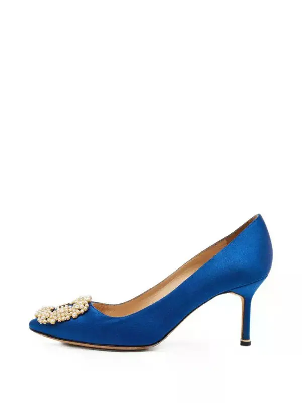 Manolo Blahnik Hangisi Pointed-toe Pumps - Blue