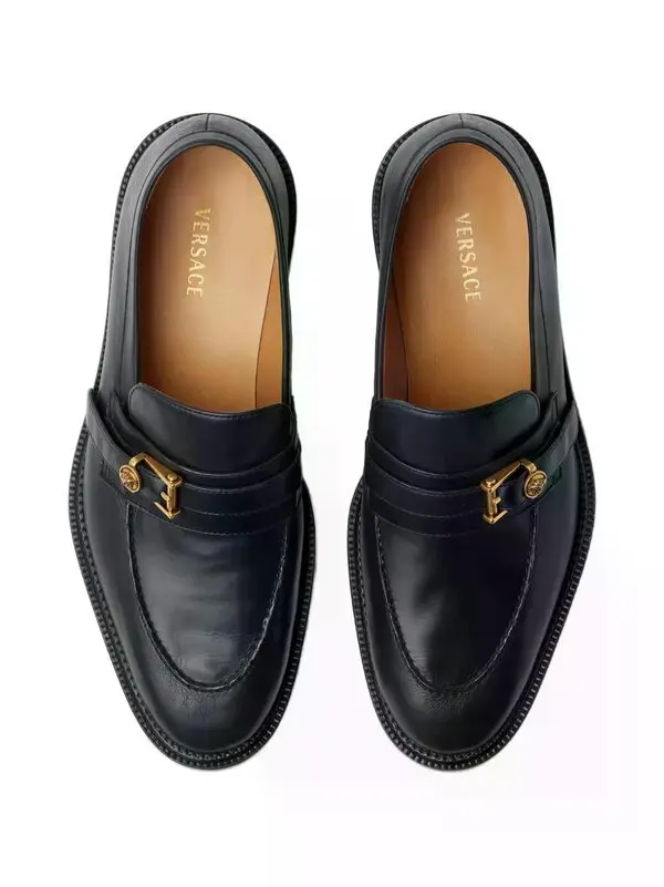 Versace Primo Leather Loafers