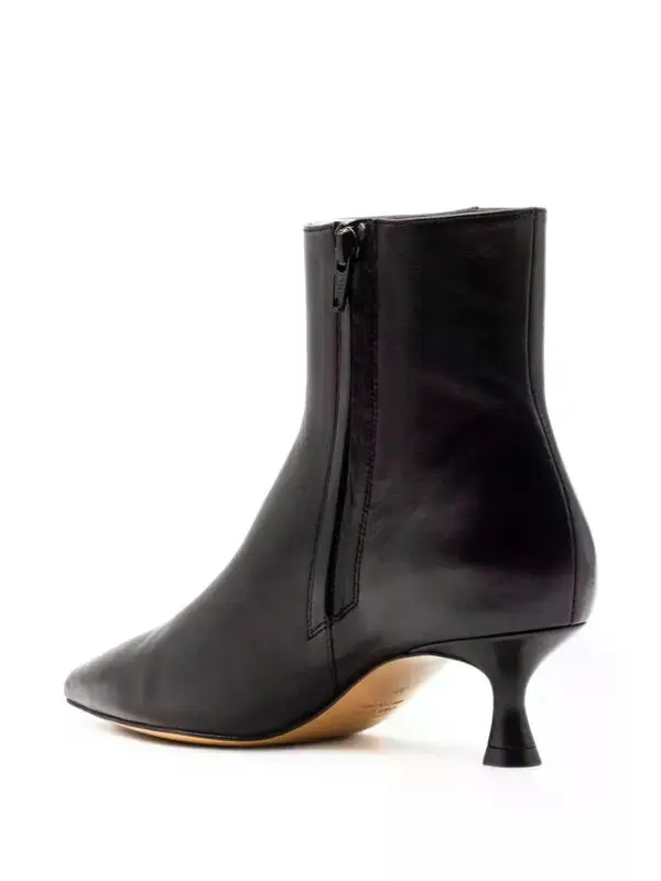 MARA BINI Tapered-toe Leather Ankle Boots