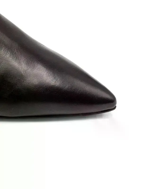 MARA BINI Leather Ankle Boots - Black