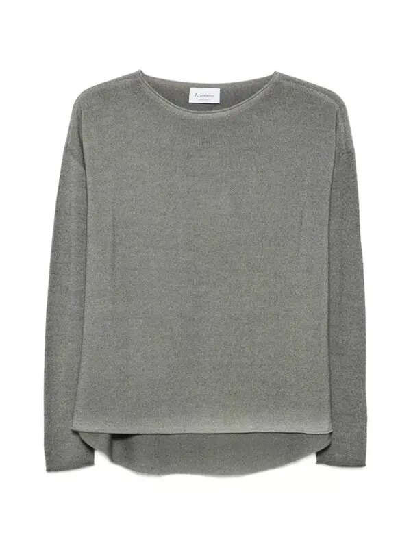 AROVESCIO Boat-neck Long-sleeve Sweater