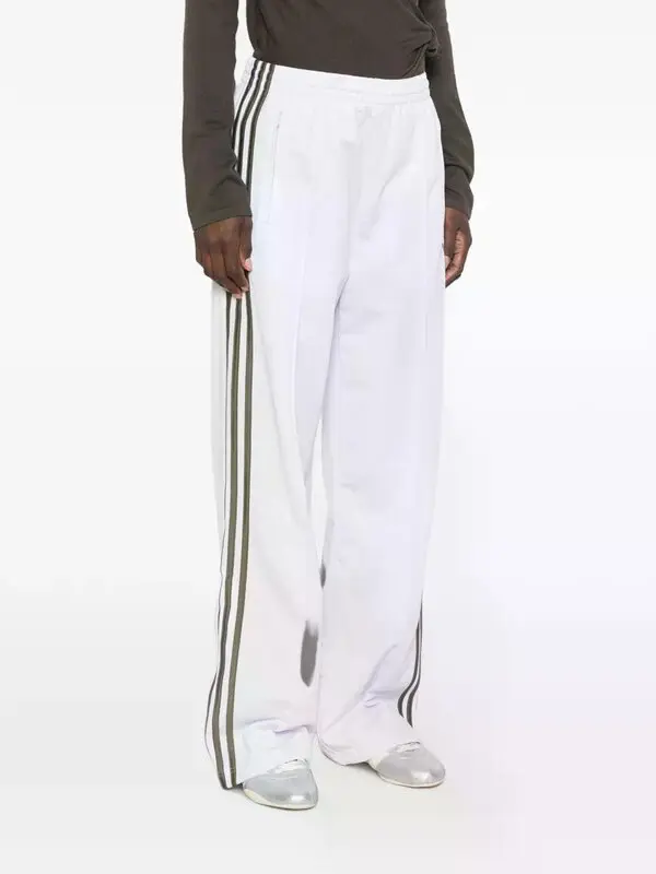 Adidas Logo-embroidered Side-stripe Track Pants - Purple
