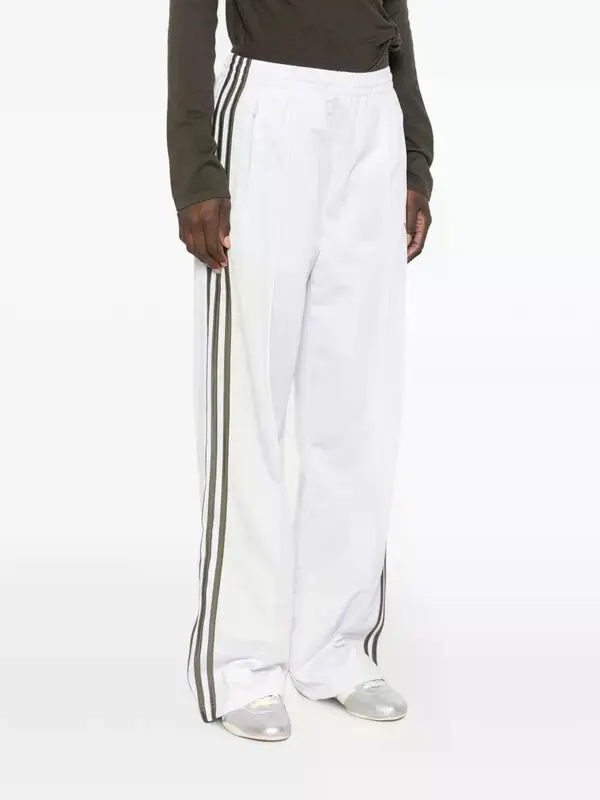 Adidas Logo-embroidered Side-stripe Track Pants - Purple