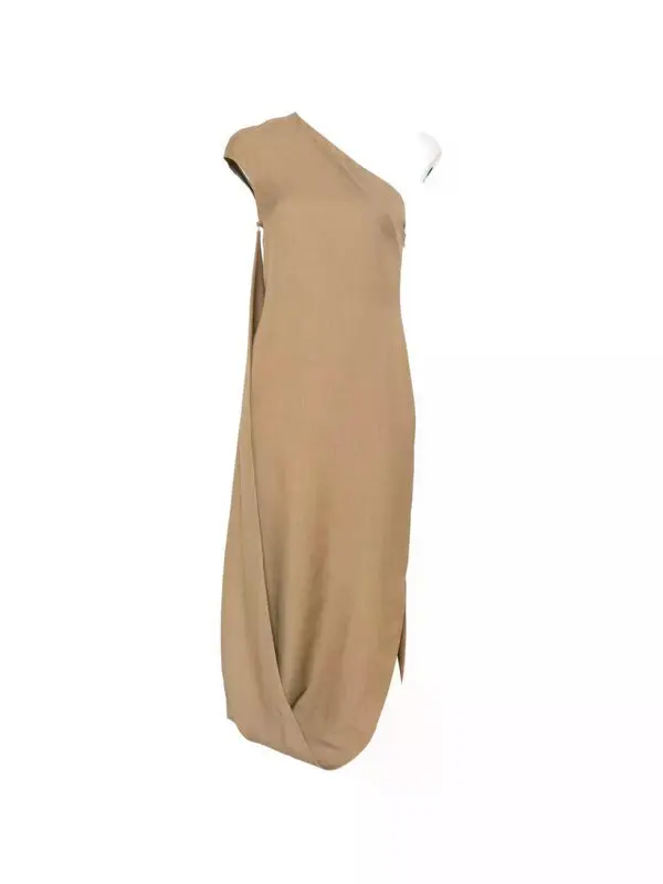Source Unknown Hasta Asymmetric Maxi Dress - Brown