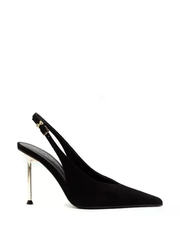 SERGIO LEVANTESI Petra Suede Slingback Pumps - Black