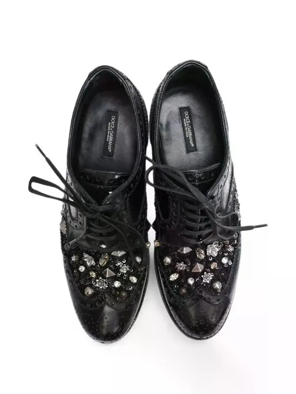 Dolce & Gabbana Embellished Studded Brogue Shoes