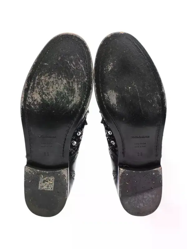 Dolce & Gabbana Embellished Studded Brogue Shoes