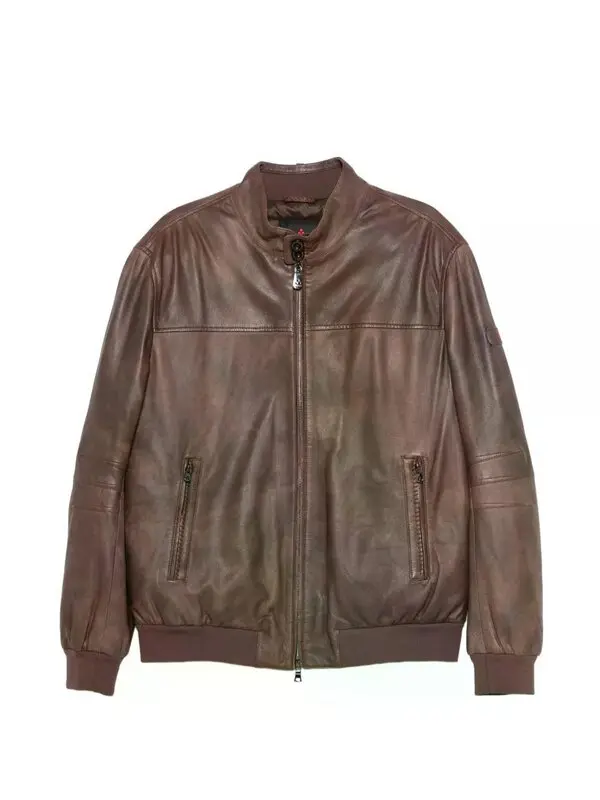 Peuterey Fionia Zip-up Leather Jacket