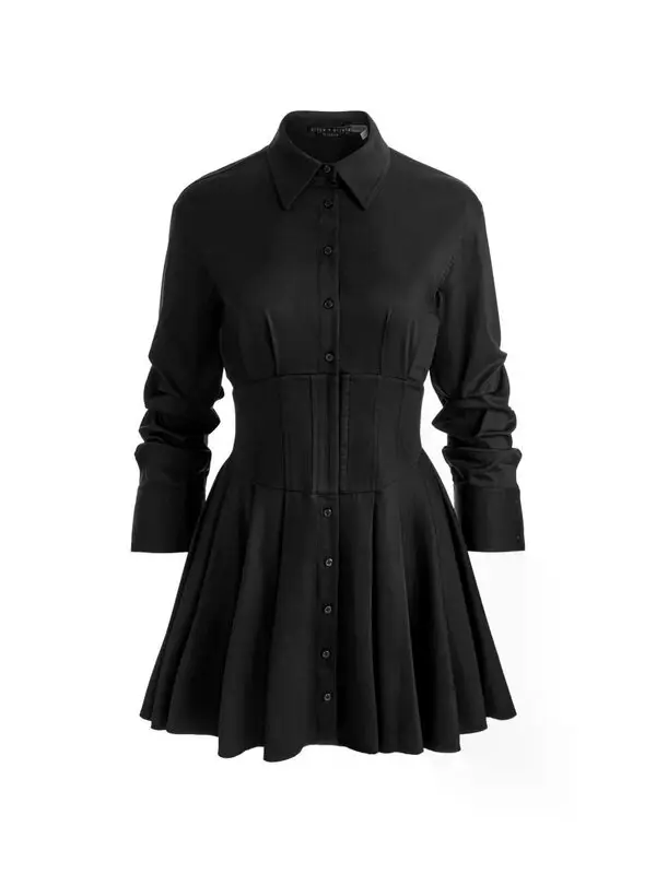 Alice + Olivia Corset-style Button-down Dress