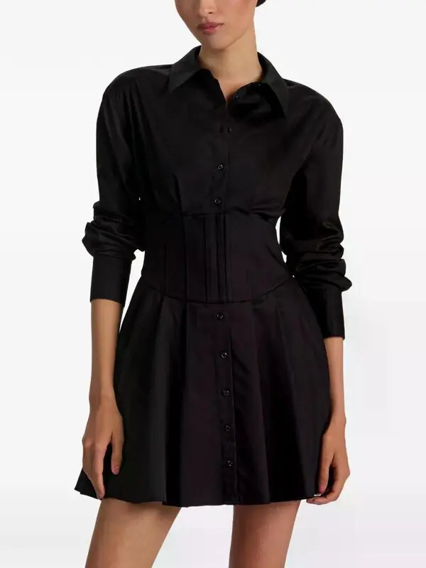 Alice + Olivia Corset-style Button-down Dress