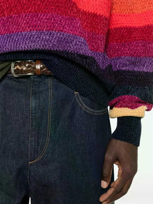 Drole De Monsieur Chenille Striped Sweater