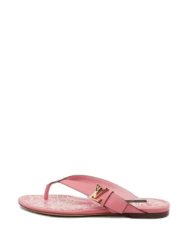 LOUIS VUITTON Plaque Thong Sandals - Pink