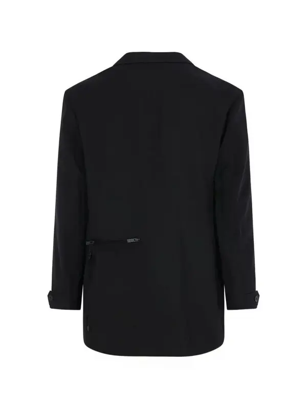 Yohji Yamamoto Wool Zip-detail Notch-lapel Jacket