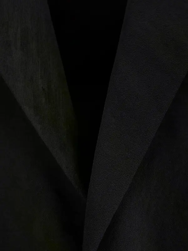 Yohji Yamamoto Wool Zip-detail Notch-lapel Jacket
